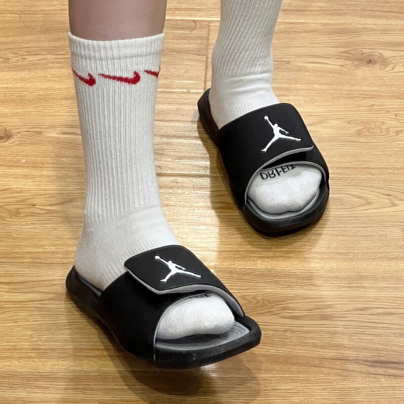 JordanHydro 6男女同款黑色柔软舒适GS泡沫底家居拖鞋881474-011