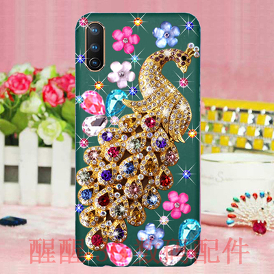 适用于vivoY3Y3SU3XY5SZ5U3Y7SZ5iY9SY10Y30Y32Y33SY31SY35Y36Y51SY52S手机壳保护套立体水钻孔雀防摔镶钻壳