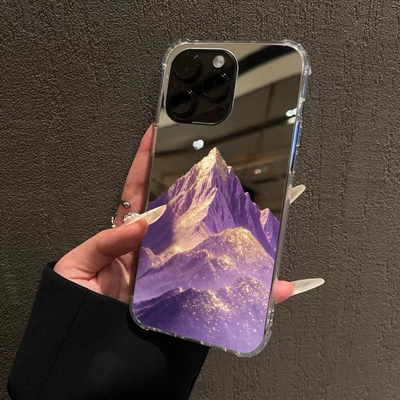 紫气金山镜面手机壳适用iPhone17pro max镜子苹果16pro好运暴富1312OPPOReno14发财三星S25华为P80VIVO小米15