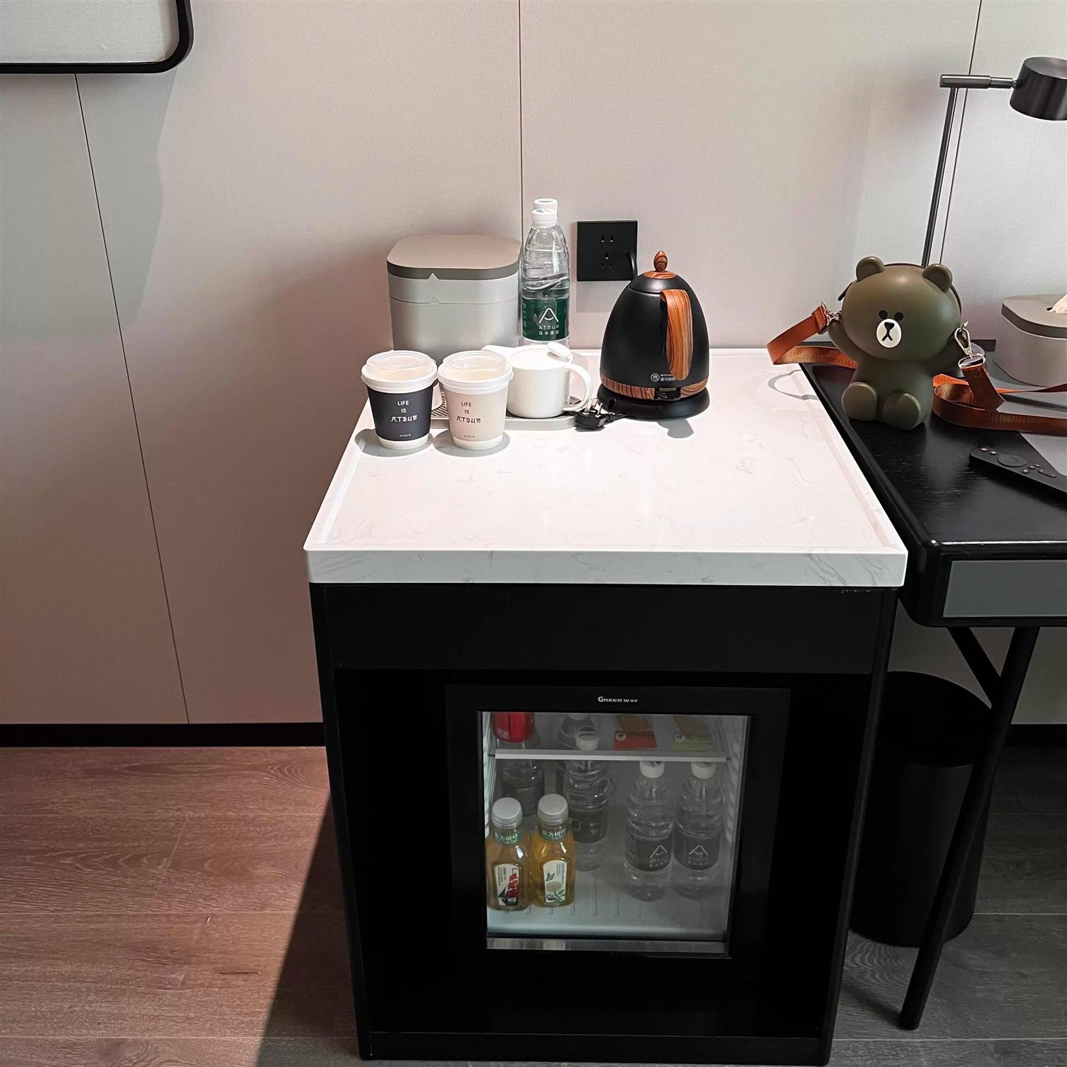 亚朵酒店3.5茶水柜吧水台冰箱柜全屋家具定制置物柜民宿宾馆整装