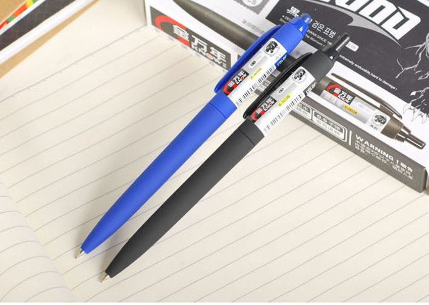 包邮金万年 圆珠笔G-3023B 黑豹 磨砂笔杆按压式原子笔 0.5mm