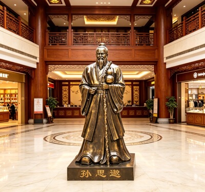 中医文化十大名医雕像铸铜玻璃钢孙思邈扁鹊张仲景人物雕塑定制