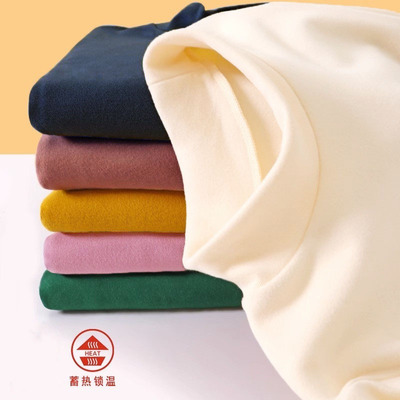 儿童德绒打底衫半高领上衣男童女童内搭保暖春秋秋衣中大童内衣冬