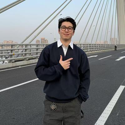 22TREE复古美式小众设计双层领撞色假两件长袖个性高质感极简卫衣