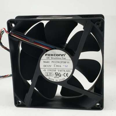 富士康12cm12038 DC12V 1.30A PV123812P2BF 01PWM温控散热风扇