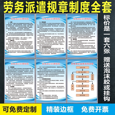 劳务派遣规章制度人力资源公司牌