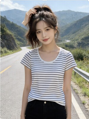 300403专柜正品新款时尚百搭显瘦短袖T