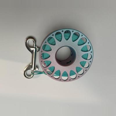 waterscuba潜水渐弯色铝合金30米线轮水肺放绳器防绕线线轴镂空