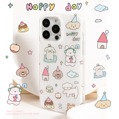 苹果iphone15pro双层可爱手机壳
