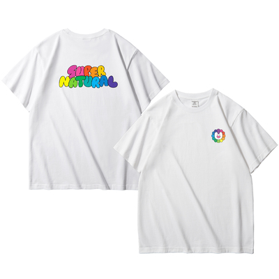 NewJeans专辑 SUPERNATURAL回归周边应援短袖男女夏季纯棉正肩T恤