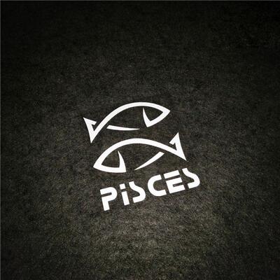 汽车贴纸汽车贴纸 双鱼座 十二星座图腾 hf贴车身 装饰防水防嗮摩