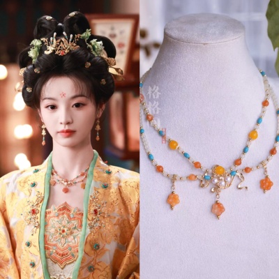 格格间原创【小猫的项链】中秋子夜归同款项链珍珠软璎珞汉服配饰