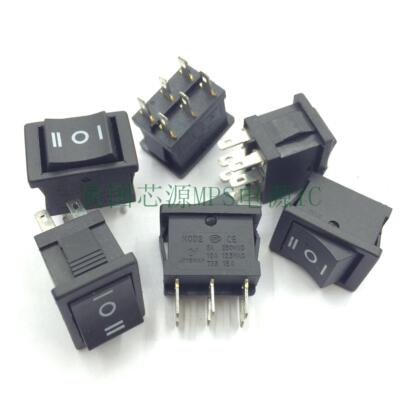 船型开关 电源按钮KCD2 长21 宽15MM 6脚3档6A/250V 10A125V按键
