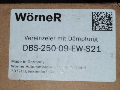 德国全新原盒WORNER DBS-250-09-EW-S21