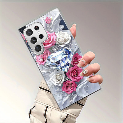 A56苹果17花SamsungS25+三星S23ultra手机壳26加S24fe玫瑰22u蝴蝶54玻璃53case55适用16plus女21高级感高颜值