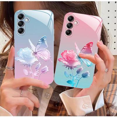 20plus16苹果14SamsungS25个性33蝴蝶13三星S24fe手机壳S23ultra女s22u花朵a54全包21+53case52适用a34玻璃73