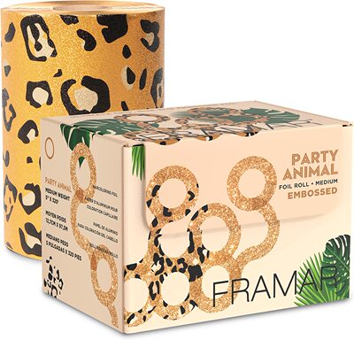 Framar Party Animal Embossed Roll Aluminum Foil, Hair Foils
