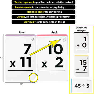Think Tank Scholar Math Flash Cards (600 Facts Box Set)