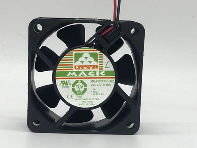 全新Protechnic永立MAGIC 24V 0.19A MGA6024YR-O20 6020散热风扇