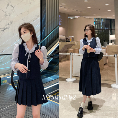 FLEURSDESCHAMPS复古马甲+半裙