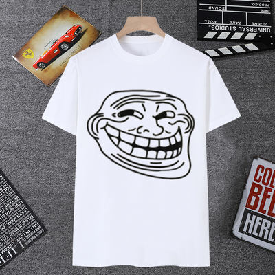 trollface表情包短袖巨魔脸邪恶