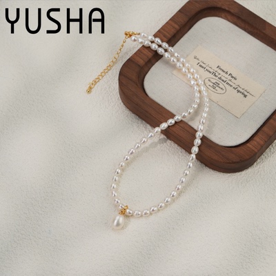 珍珠项链气质轻奢时尚百搭复古法式简约米珠 AC196