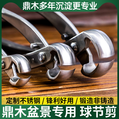 鼎木 球节剪 盆景修剪专业工具球形剪刀大号造型制作不锈钢球头剪