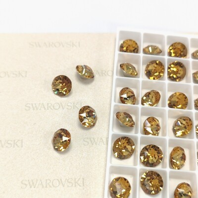 尖底钻 SS39约8.16mm 1003黄玉 美甲钻华子奥钻DIY超闪穿戴甲钻