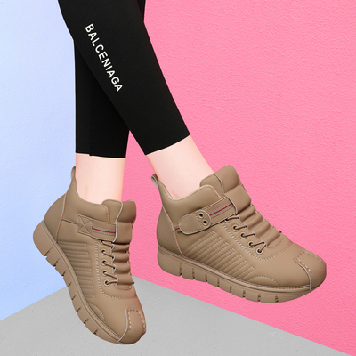 官网新品气质高帮真皮旅游休闲鞋