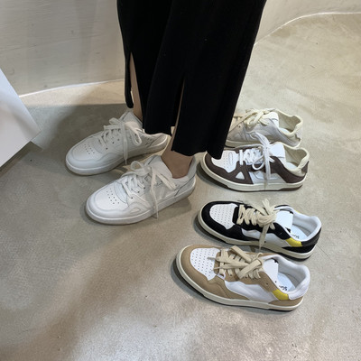 TWTW韩版平底圆头做旧板鞋