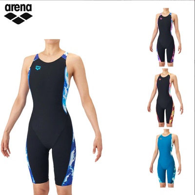 Arena阿瑞娜fina竞技连体泳衣AQUA竞速训练健身游泳衣女AS6SWM18L