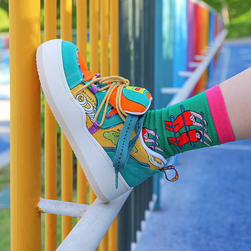 niuwa 2023秋季小众原创面包鞋休闲百搭单鞋女厚底增高大头鞋_虎窝淘