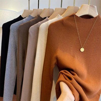 柔软细腻半高领针织内搭打底秋冬