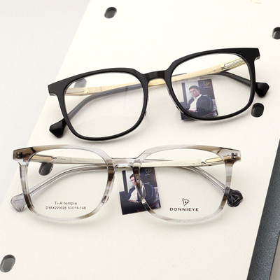 DONNIEYE丹昵艾 板材商务纯钛男女款眼镜架框近视全框DYAX220028