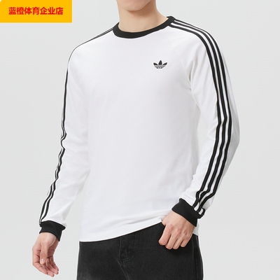 阿迪达斯三叶草男装2026春季新款运动服休闲圆领长袖T恤KE3545