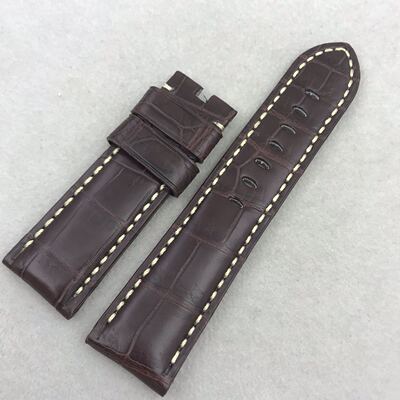 适配原装PAM 鳄鱼皮表带 PAM00974 PAM01041PAM01078  22 24 26mm