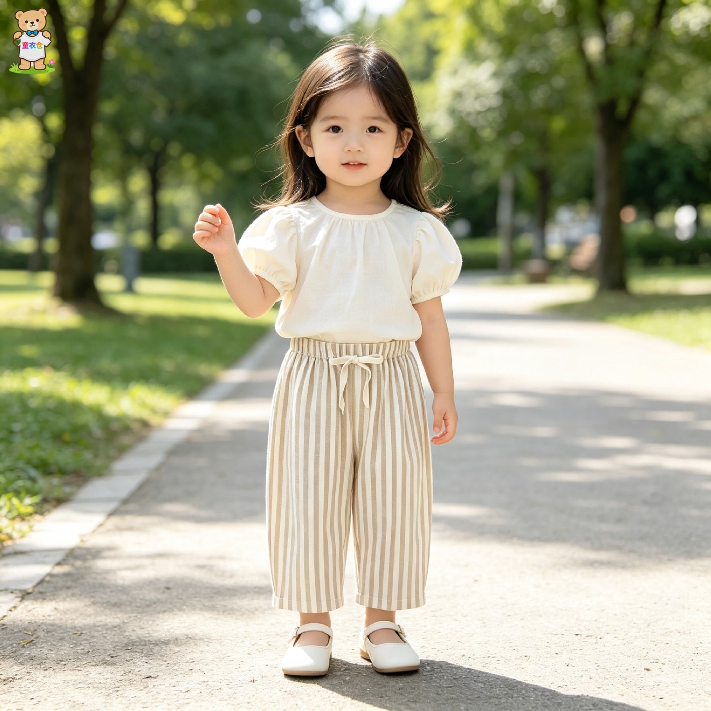 婴儿夏季条纹长裤薄款宝宝竖条纹防蚊空调裤儿童夏装棉麻休闲长裤