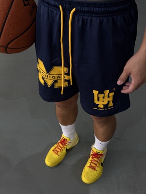 UHBALLER® x NCAA®IP联名款美式短裤 四所篮球传奇名校 不过膝