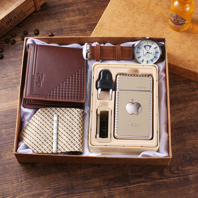 Quartz Wrist Watch Wallet Men Gift Set for Dad Boy friend