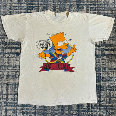 美式潮牌卡通纯棉小领口短袖T恤