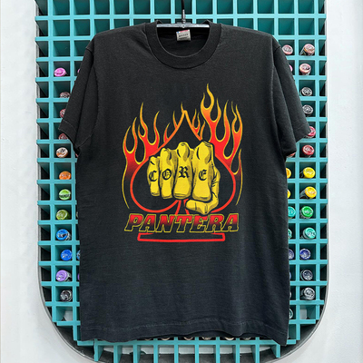 潘多拉乐队美式小领口重磅棉半袖