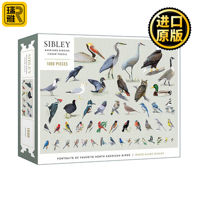 英文原版 Sibley Backyard Birding Puzzle 西布利后院观鸟拼图 1000片 受欢迎的北美鸟类 英文版 进口英语原版书籍