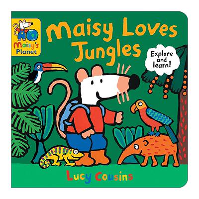 英文原版 Maisy Loves Jungles A Maisy's Planet Book 小鼠波波爱丛林 儿童动物纸板绘 英文版 进口英语原版书籍