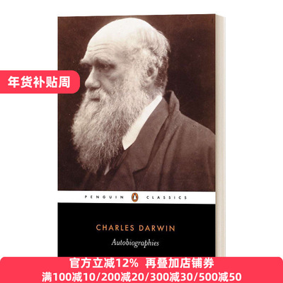 达尔文自传 英文原版 Autobiographies 英文版 Charles Darwin  纯全英文版正版原著进口英语书籍