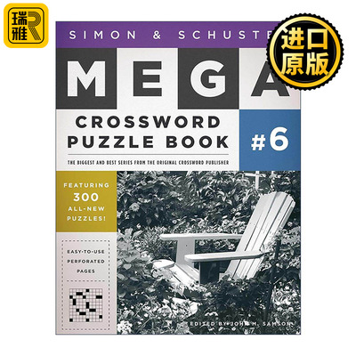 英文原版 Simon & Schuster Mega Crossword Puzzle Book #6 西蒙与舒斯特 超级纵横字谜集6 英文版 进口英语原版书籍