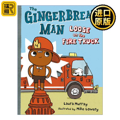 英文原版 The Gingerbread Man Loose on the Fire Truck The Gingerbread Man Is Loose 姜饼人逃出消防车 姜饼人冒险记系列 儿童
