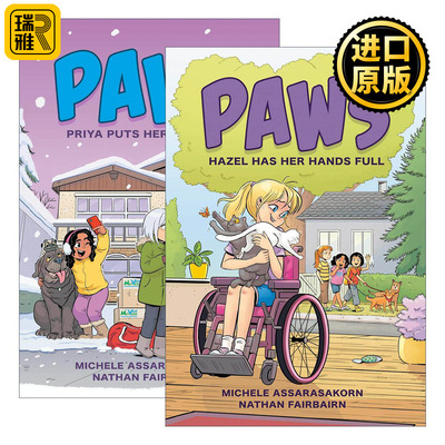 英文原版 PAWS 爪子系列2册 儿童漫画 Nathan Fairbairn 英文版 进口英语原版书籍