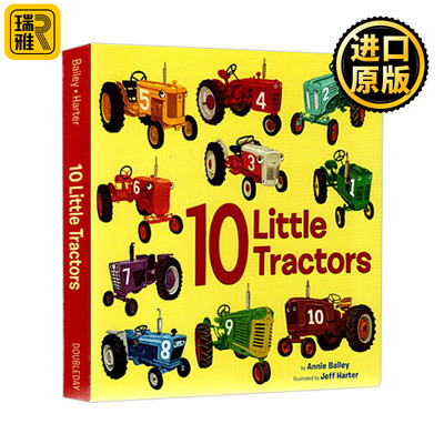 10 Little Tractors (10 Little Vehicles) 十辆小拖拉机 0-2岁低幼儿童英语启蒙绘本 亲子共读宝宝认知交通工具和数字纸板早教书