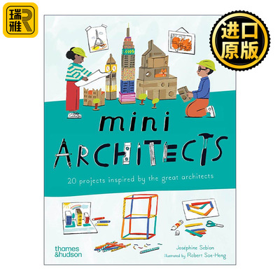 英文原版 Mini Architects 小小建筑师 20个受伟大建筑师启发的项目 儿童艺术活动书 英文版 进口英语原版书籍