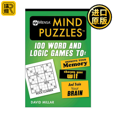 英文原版 Mensa Mind Puzzles 门萨 100种单词与逻辑谜题 英文版 进口英语原版书籍